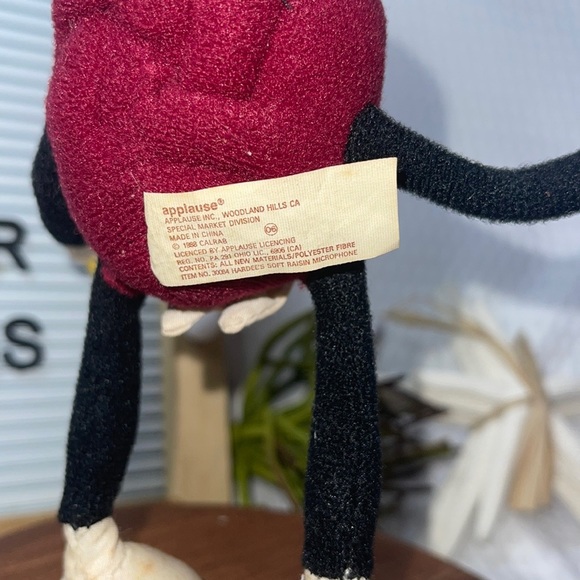 Hardees | Toys | Vintage 988 Applause Poseable Plush California Raisins ...